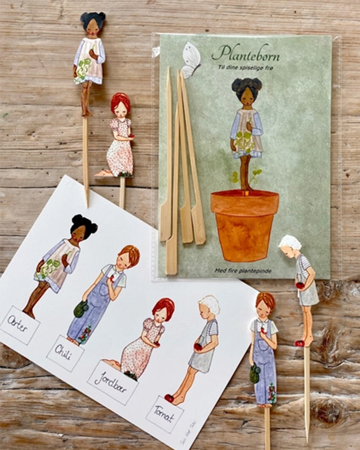 Kids Planting Sticks